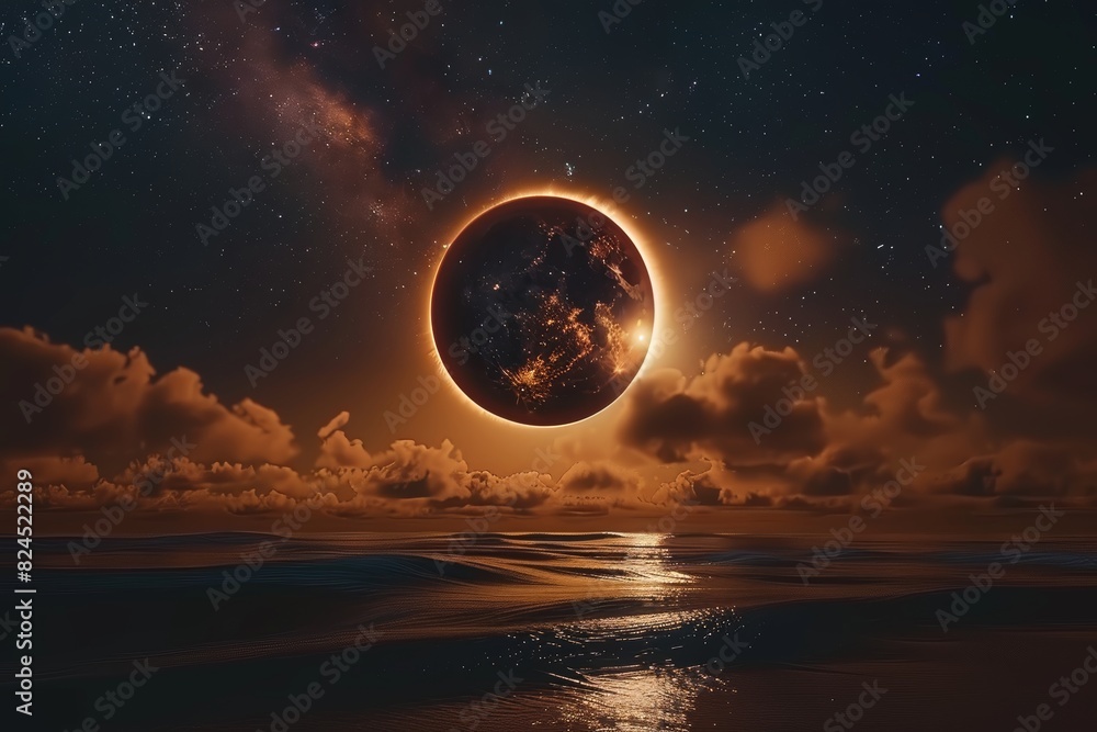 Solar Eclipse Casting Shadows with Hidden Messages, Revealing Celestial ...