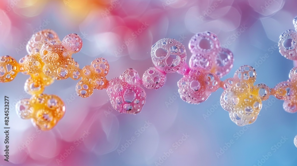 Macro photo of a microscope slide showing the complex molecular ...