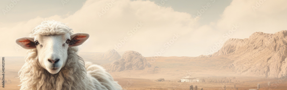 The sheep is a symbol of the Muslim animal. Eid al adha. Arafat day ...