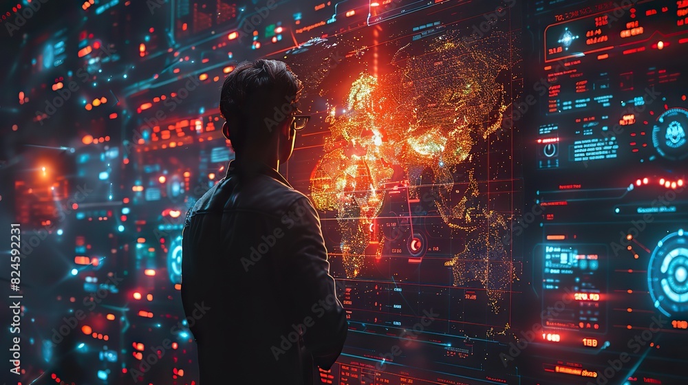 metaverse digital cyber world technology concept businessman success ...