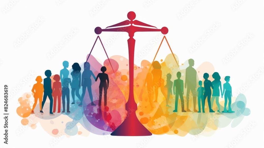 Gender equality and diversity concept. Vector flat illustration set ...