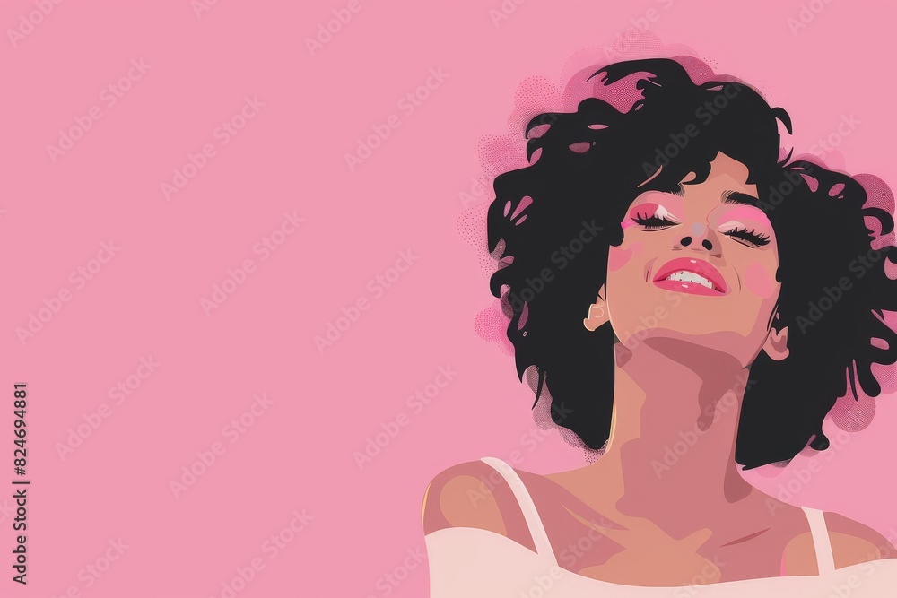 Ai Generated Illustration Of A Woman In Blue Scarf Beautiful Simple Ai Generated Image In 4k