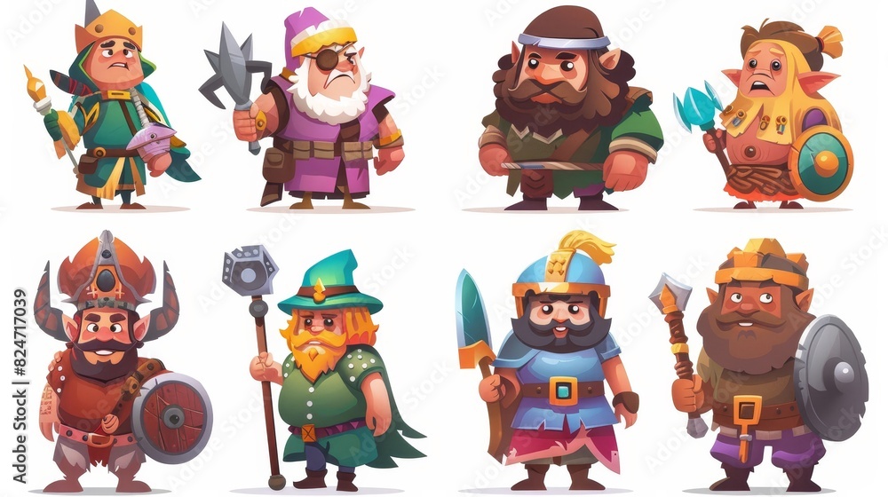 Cartoon characters depicting fairytales in fantasy Stock Illustration ...