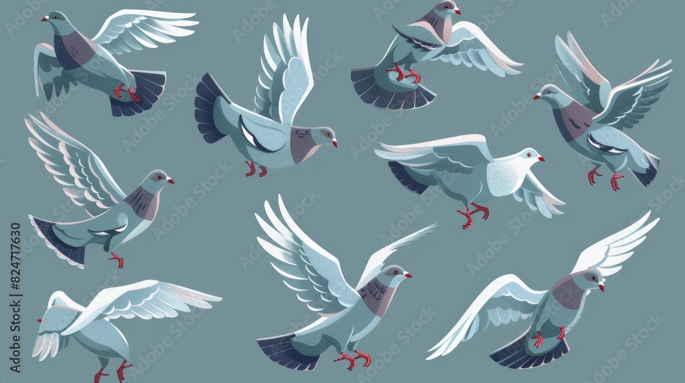 Bird animation in heaven, birds sequence frame sprite cycle movement ...