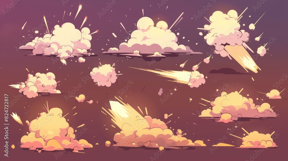 In this cartoon, a smoke cloud appears, dust explodes inside of it ...