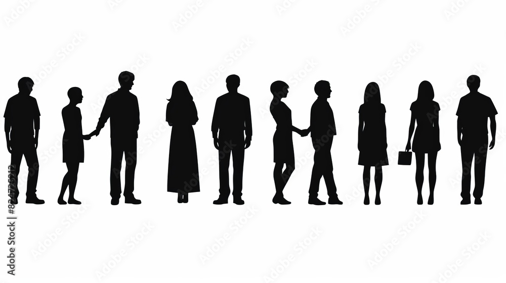 Holding hands stick figure people man woman vector icon pictogram set ...