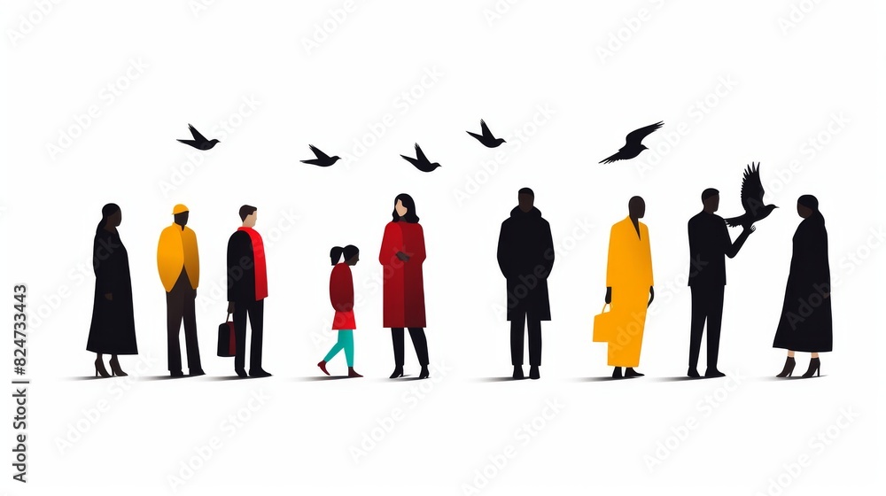 Inclusive social and diversity concept. Vector flat illustration set ...