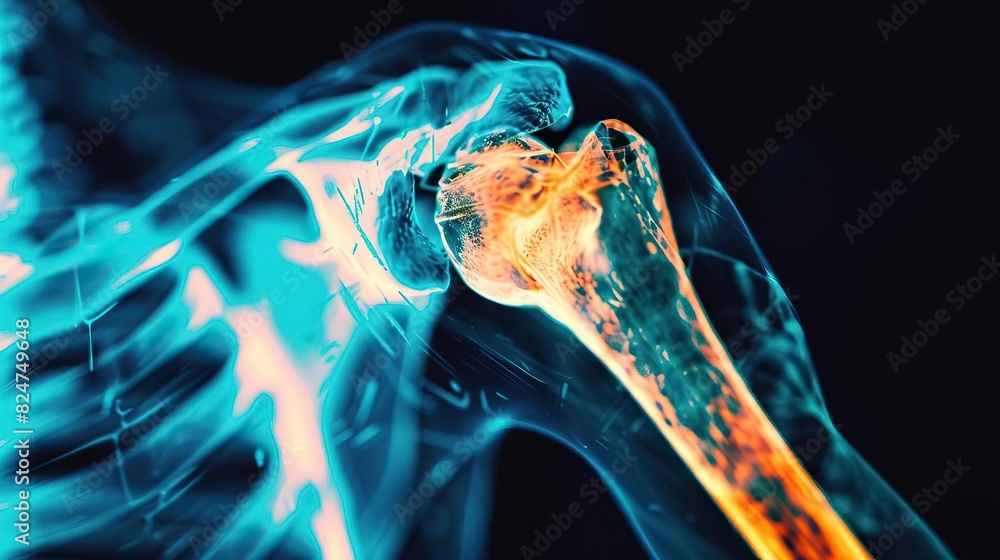 A diagnostic image of rotator cuff tears, showing ligament damage and ...