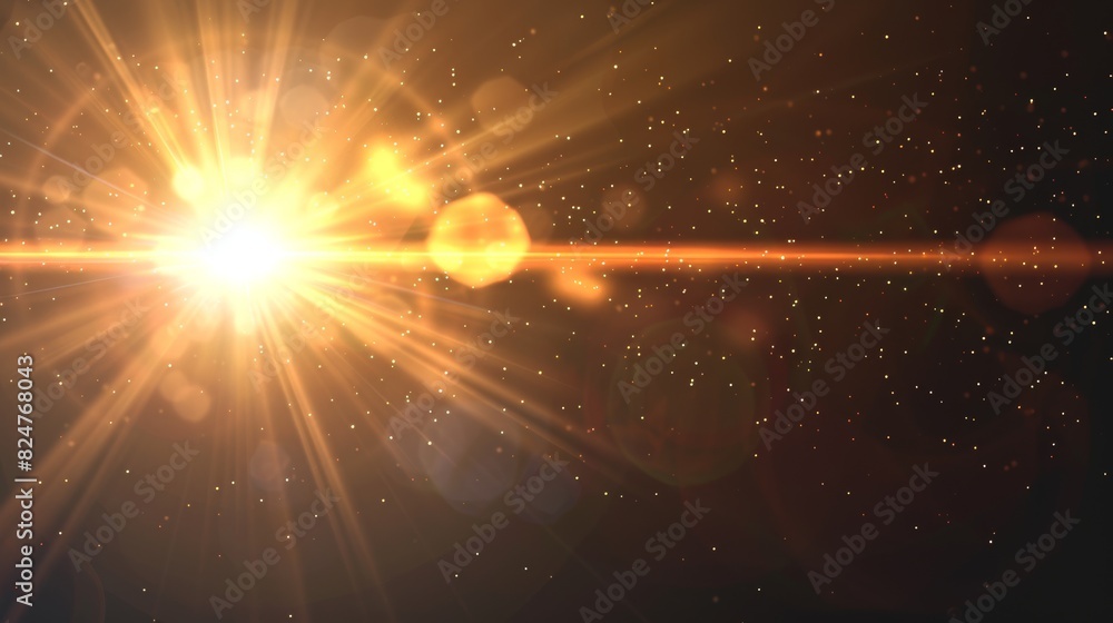 The design element is a transparent lens flare with natural lighting ...