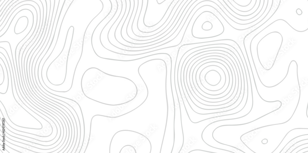 Black and white topography contour lines map isolated on white ...