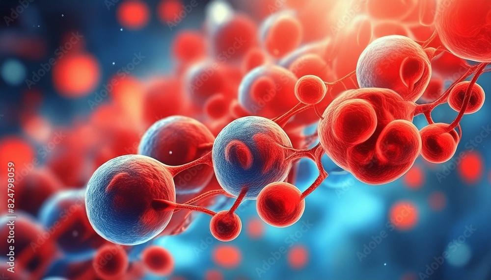Red blood cells 3D rendered image of red blood cells, showcasing their ...