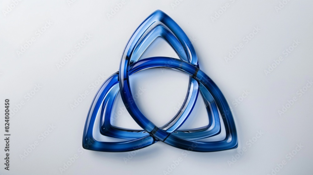 watercolor painting of a Celtic knot with four interlocking loops ...