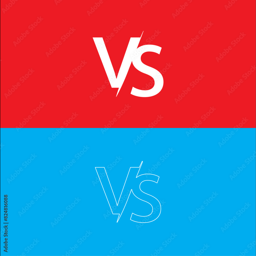 VS. Versus letter logo. Battle vs match, game, versus logo letters ...