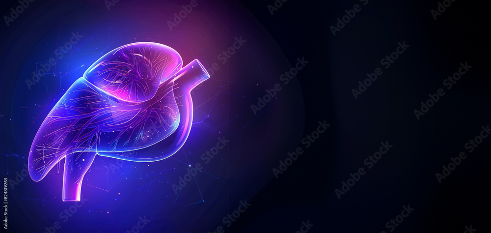 World hepatitis day horizontal background with copy space on the right ...
