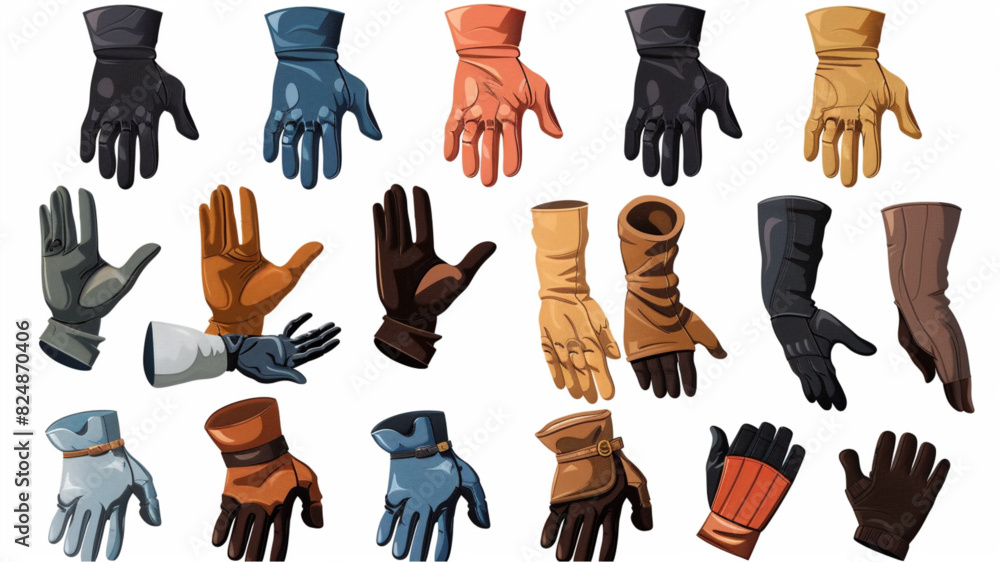 Vetor de Vintage cartoon hands in gloves and feet in shoes. Cute ...