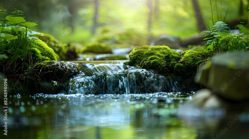 Water sustainability. Sustainable water source. World Water Day concept ...