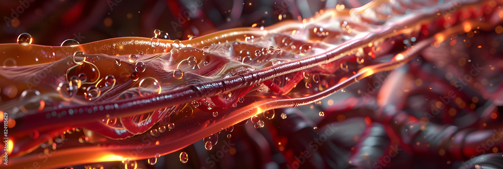 Detailed 3D Render of Human Artery Cross-Section Showing Vascular ...