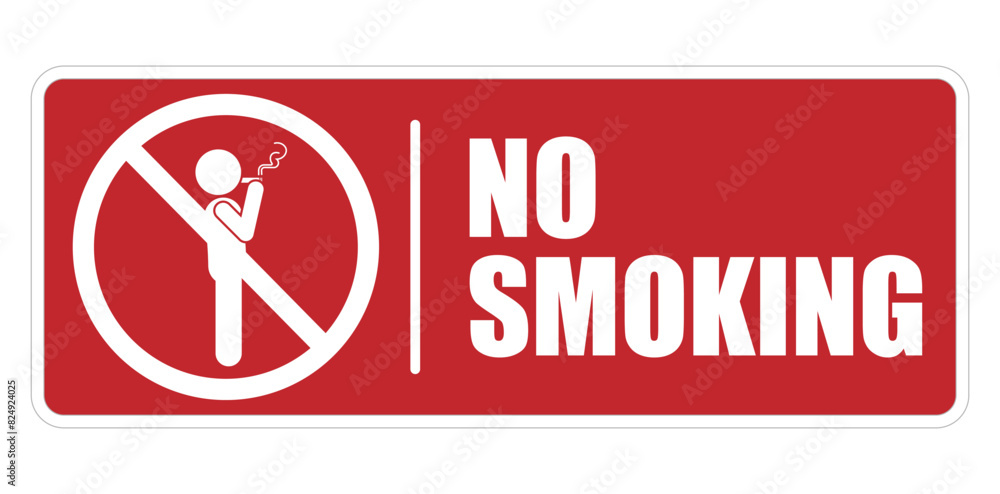 Isolated prohibition label do not smoking with pictogram man smoking ...