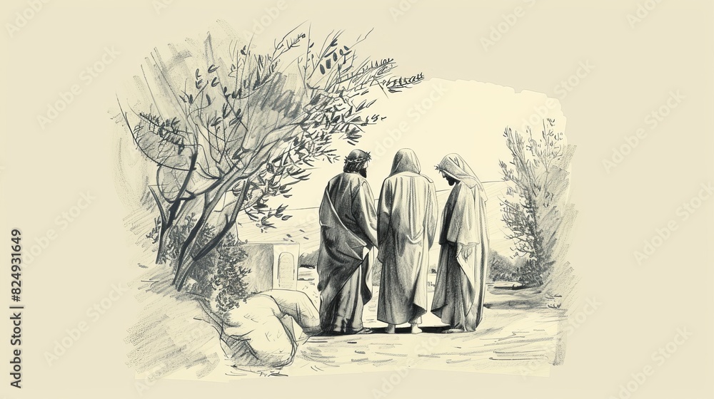 Biblical Illustration of Jesus' Arrest in Gethsemane, Ideal for article ...