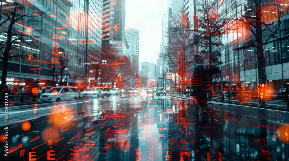 An innovative double exposure image that merges urban architecture with ...