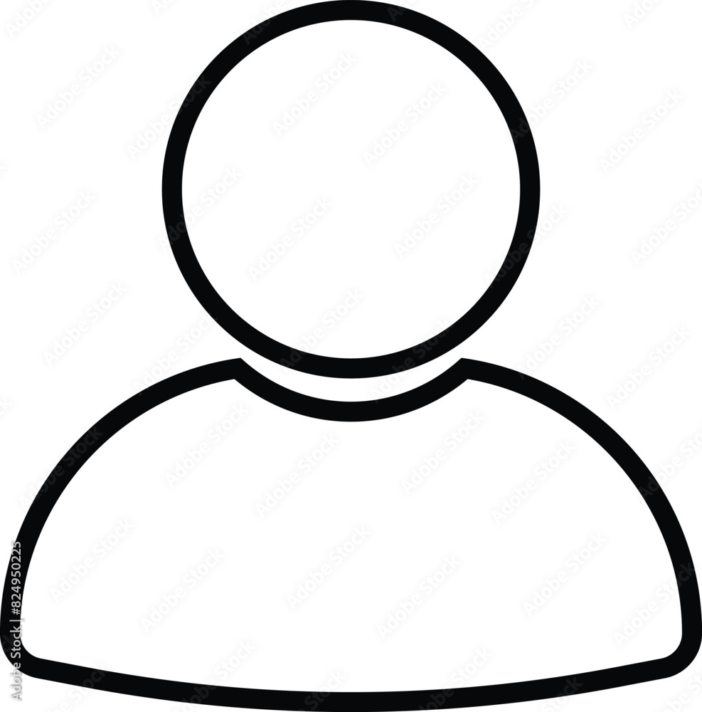 Single line man icon. People icon. User profile symbol. Person symbol ...