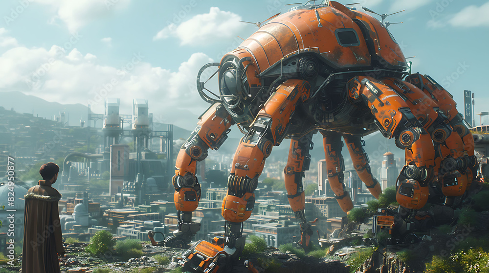 cybernetic hybrid creature with the body of a machine and the mind of a ...