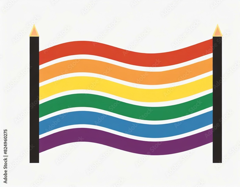 lgbt flag icon vector image on white background, queer pride month ...