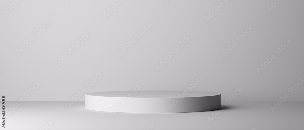 3d render. Abstract background, empty round stage platform or podium ...