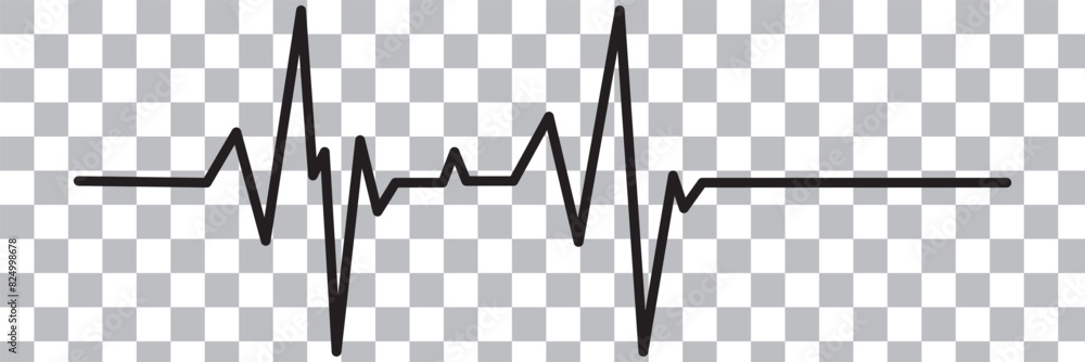 Last heart rate jump banner. Red straight line of death after cardiac ...