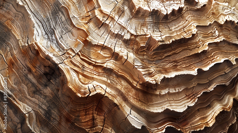 7. Micro view of a shard of wood, showcasing detailed grain patterns ...