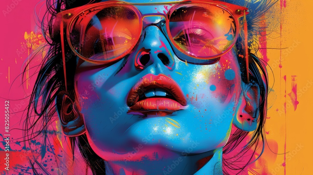Pop art trends come to life in this dynamic composition, featuring bold ...