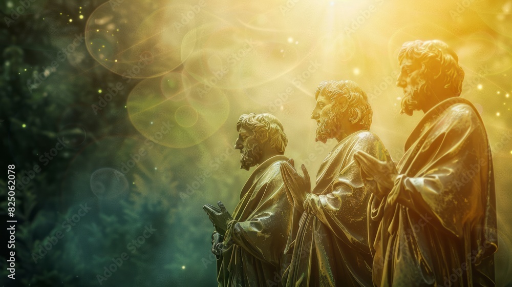 trinity sunday background concept. holy spirits. with copy space ...