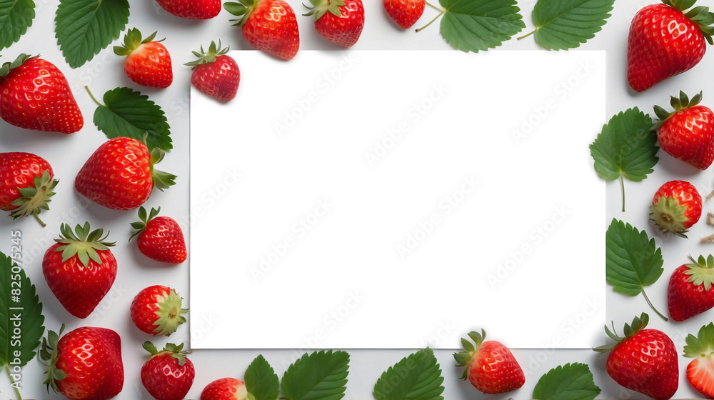 frame of strawberries strawberry frame isolated on white Gorgeous ...