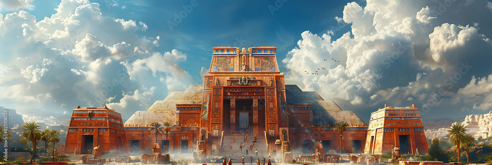 mesmerizing printable mural of an ancient Aztec temple perfect for ...