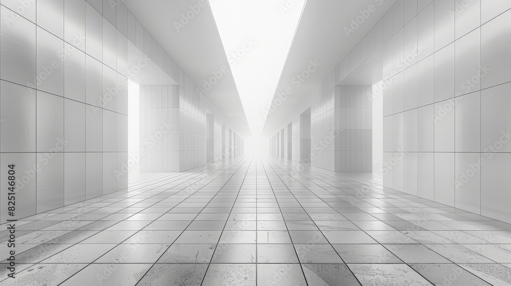 A perspective grid with an abstract vanishing point, showcasing ...