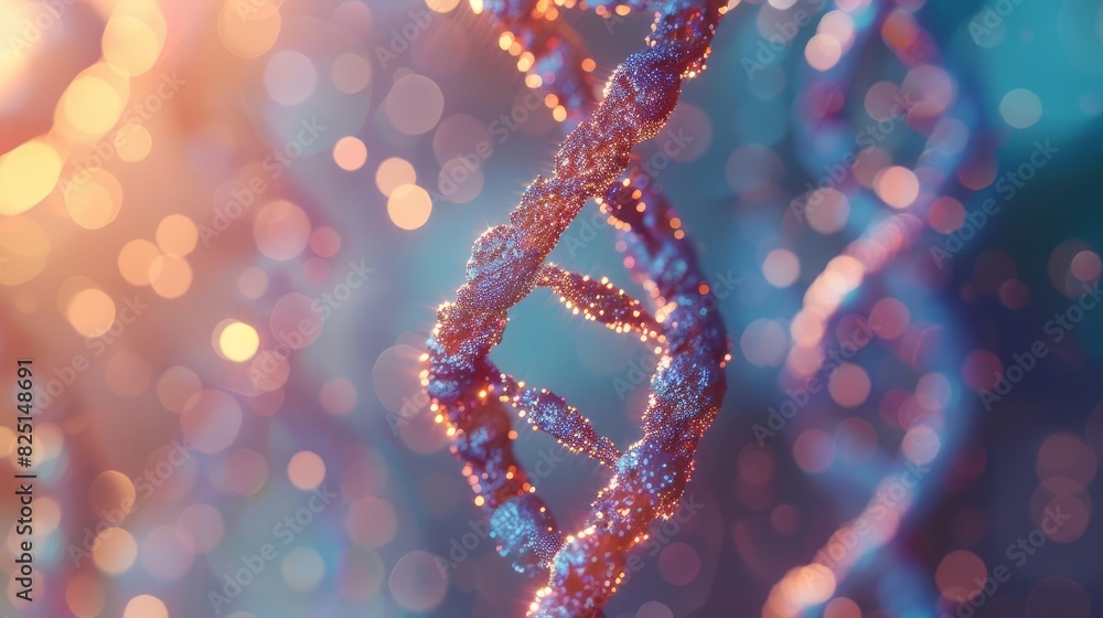 dna double helix structure with methylation marks epigenetics concept scientific background 3d ...