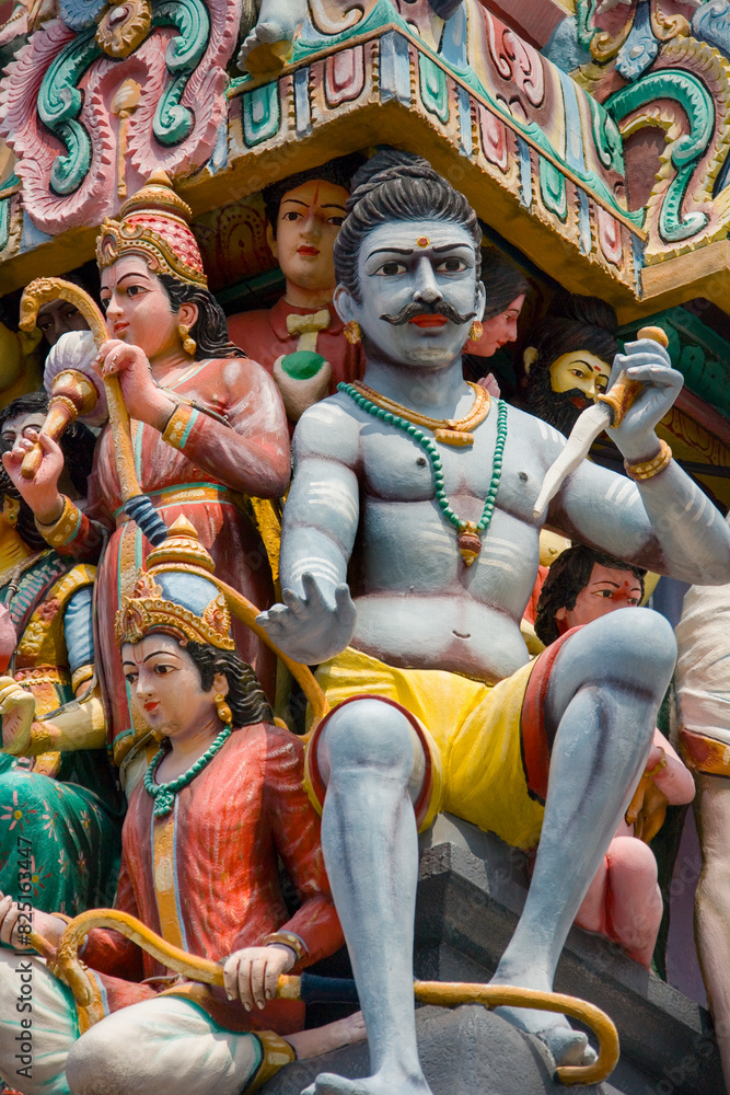 The gopuram at the Sri Mariamman Hindu Temple on South Bridge Road in ...