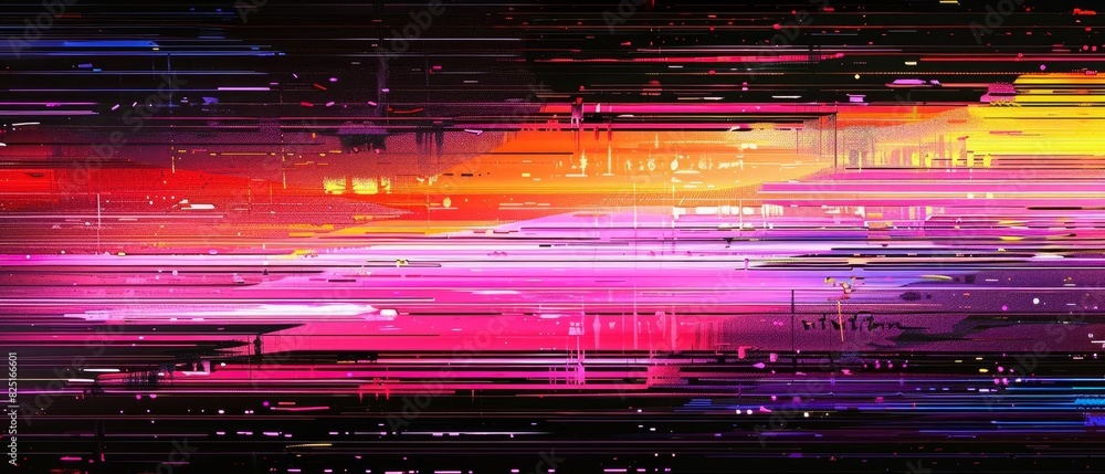 Animated static noise and glitch stripe patterns, ideal for adding ...