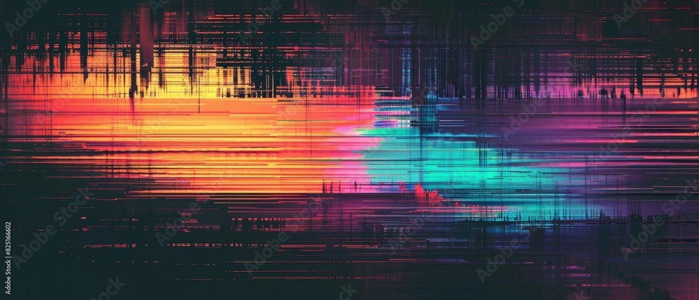 Animated static noise and glitch stripe patterns, ideal for adding ...