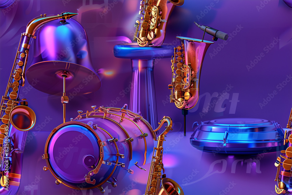 Seamless wallpaper. Musical style. Abstract music background. Stock ...