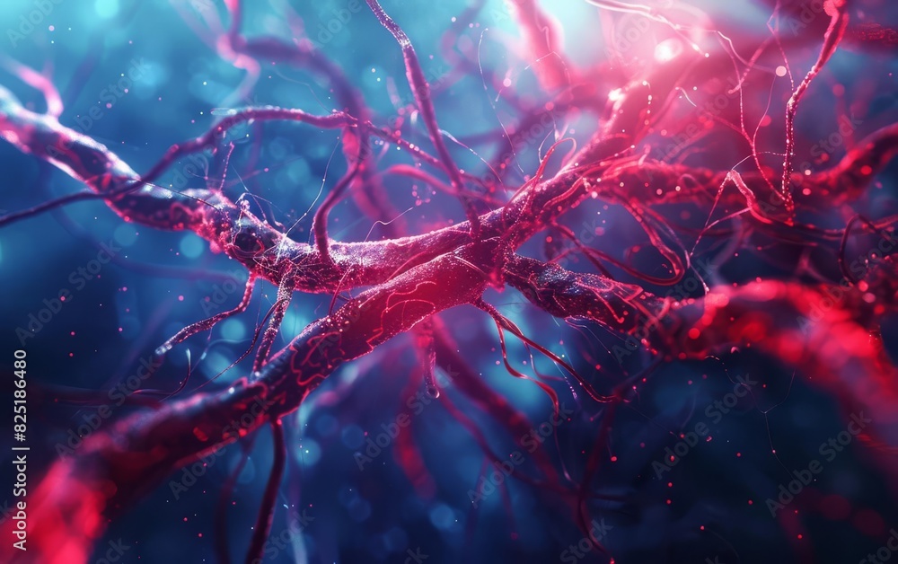 The complex network of arteries and veins depicted in a visually ...