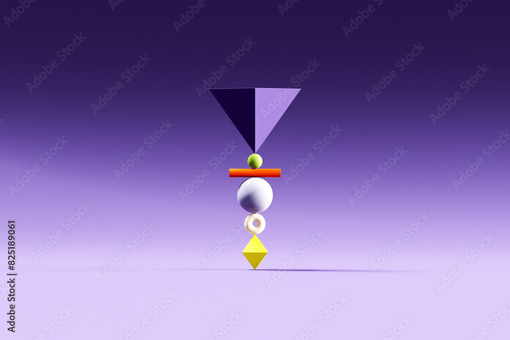 3D Primitives / Three-Dimensional Geometric Shapes / Solid Shapes Stock ...