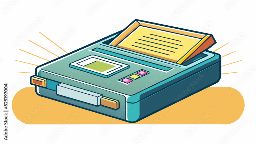 A compact rectangular device with buttons and a small digital screen on ...