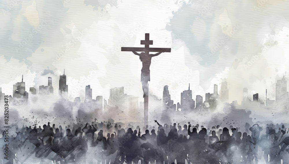 Jesus dies on the Cross.The Crucifixion and Death of Jesus.Digital ...