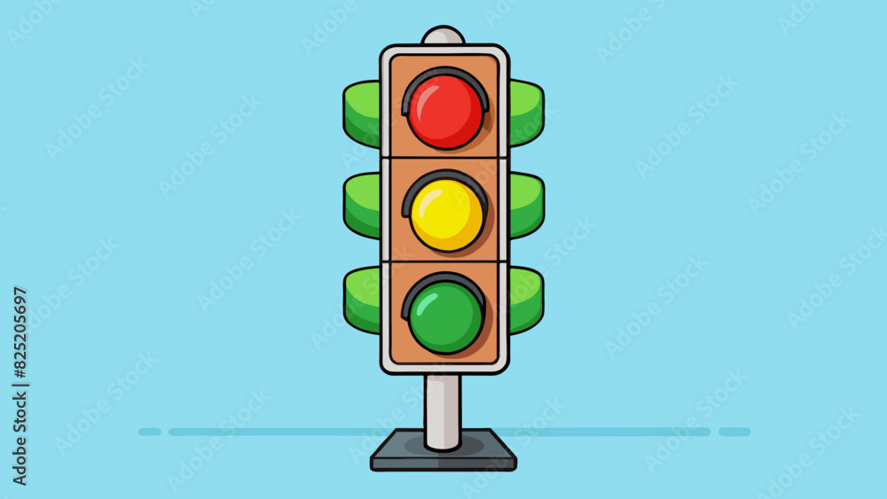 A traffic signal with a green light on top a yellow light in the middle ...