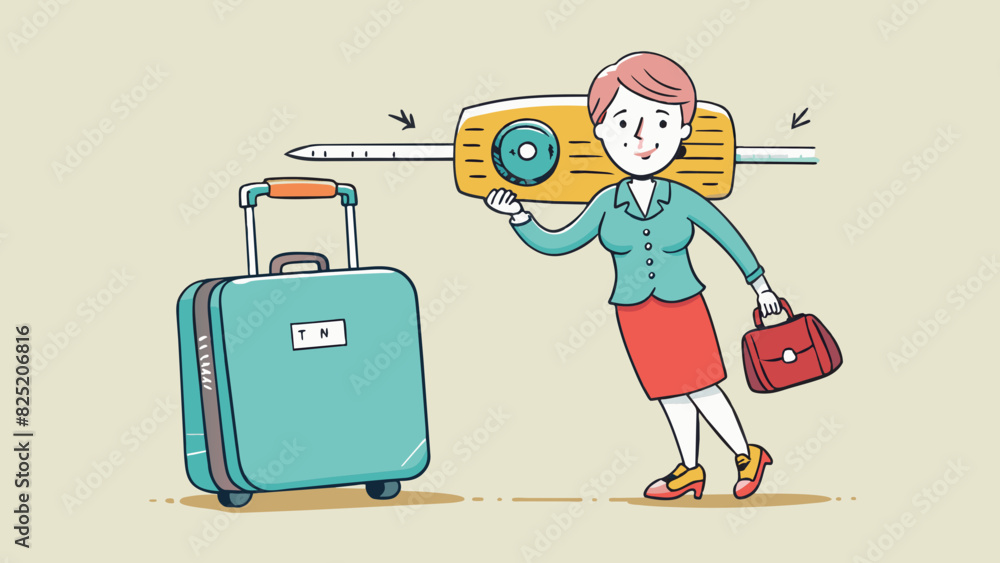 Determine the weight of a suitcase by lifting it with one hand and ...