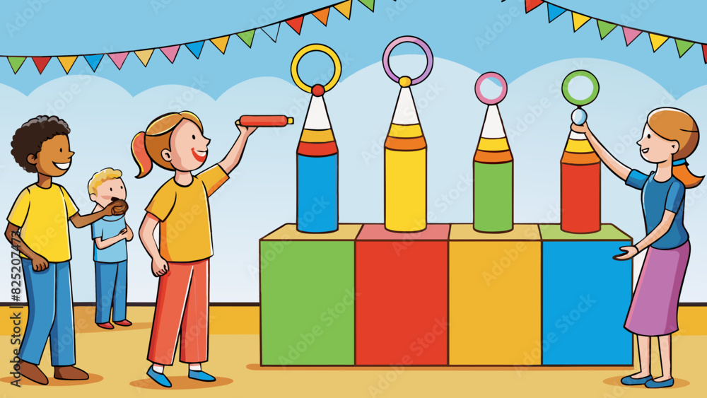 Including a game in a carnival Squeals of delight can be heard as ...
