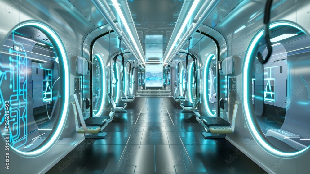 Advanced Futuristic Public Transportation System with UV Light ...