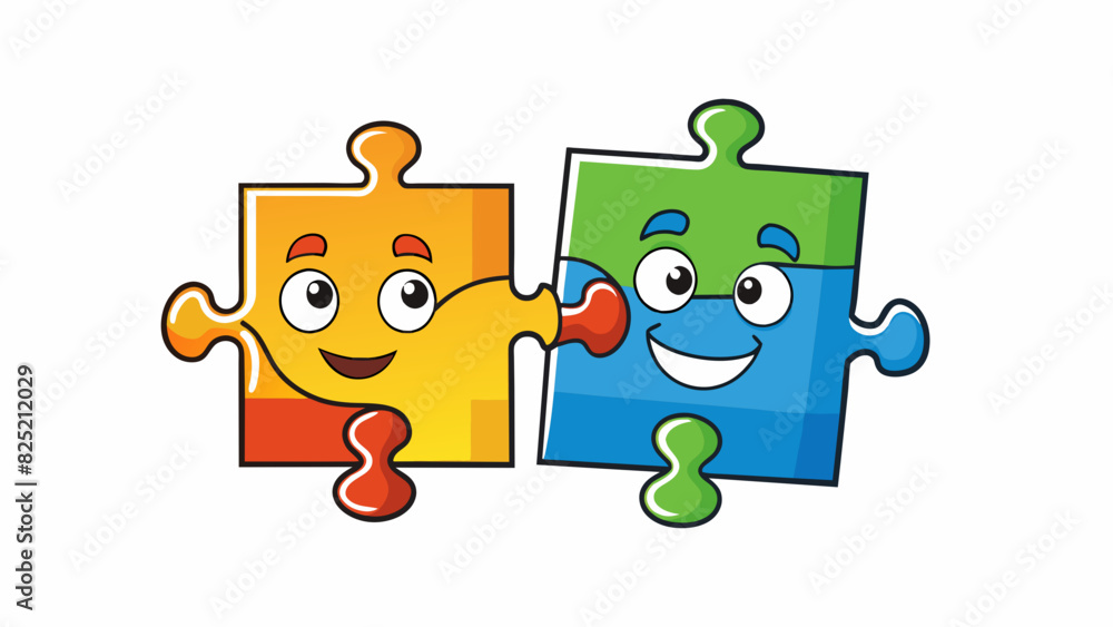 Two puzzle pieces coming together to create a complete picture. The ...