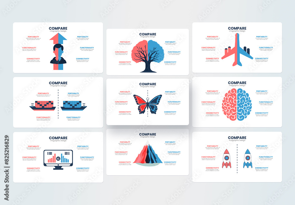 Data Compare Infographic Template Layout Stock Template | Adobe Stock